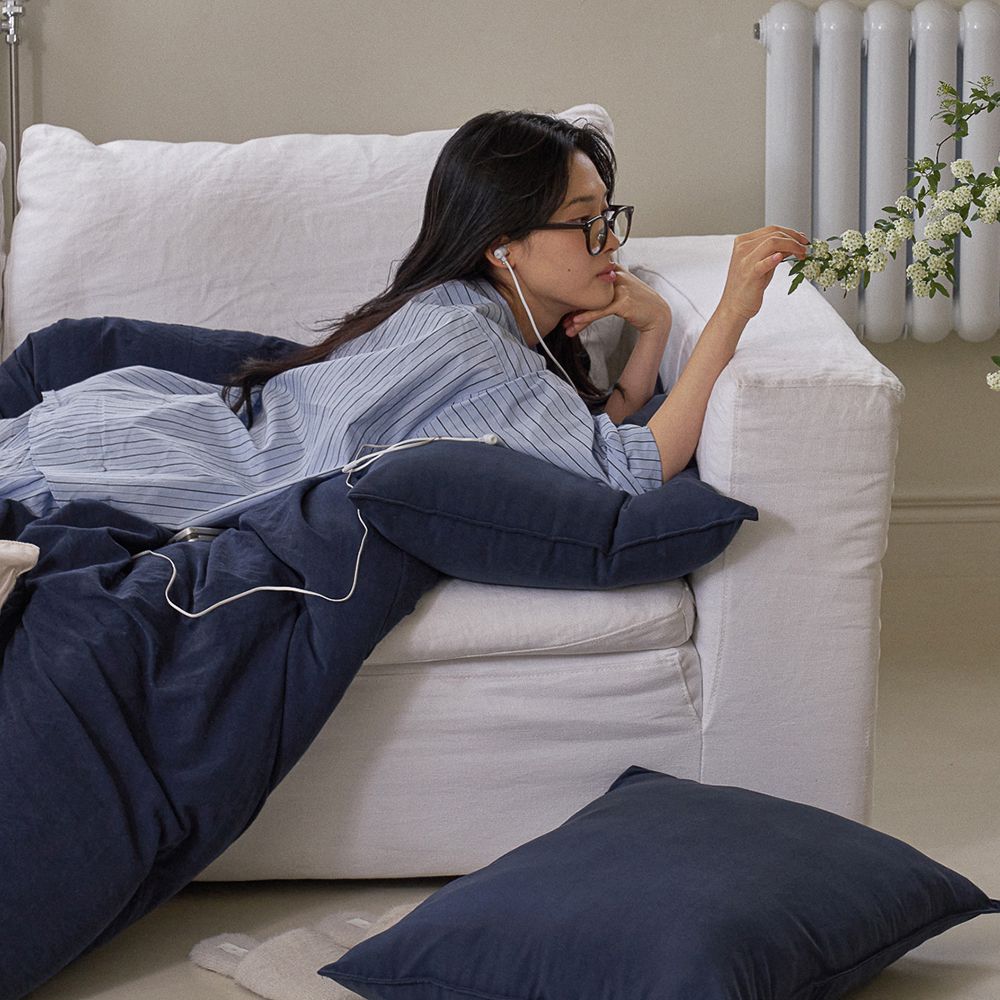 [29CM단독] MALANG WASHABLE 내몸밀착 차렵이불 - 네이비 (SS/Q) - 감도 깊은 취향 셀렉트샵 29CM