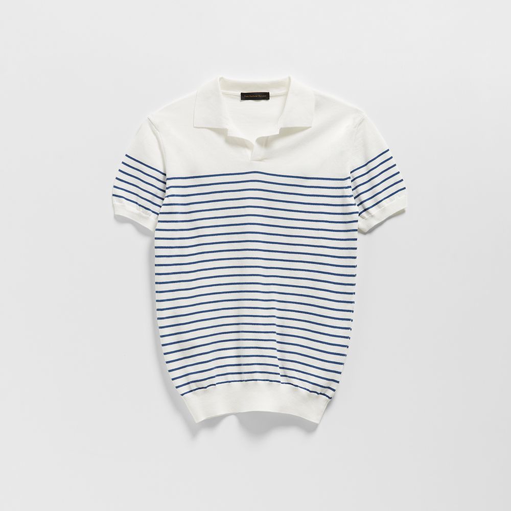 (M) KOMAN 701 POLO SHIRT (WHITE/BLUE) - 감도 깊은 취향 셀렉트샵 29CM