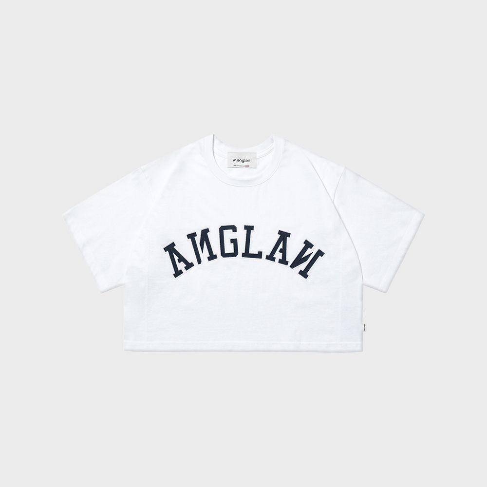 [AG.W] Applique Crop Half Tee - White - 감도 깊은 취향 셀렉트샵 29CM