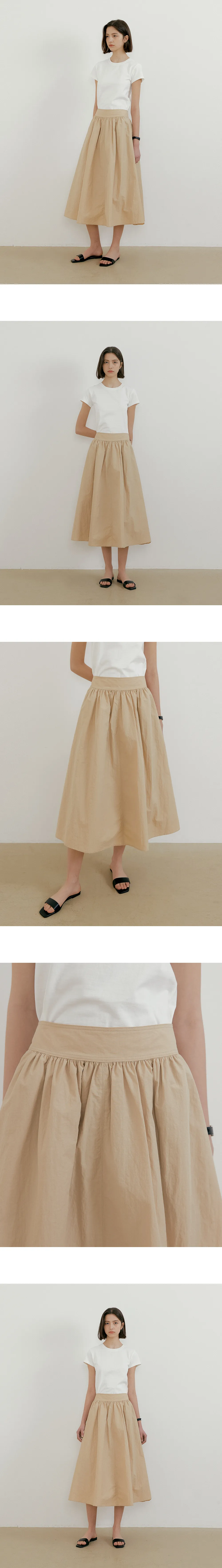 Lilly Shirring Skirt (Beige) - 감도 깊은 취향 셀렉트샵 29CM