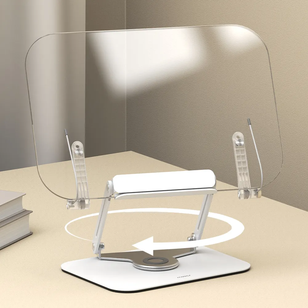 무아스 투명 와이드 접이식 프리미엄 360도 회전 높이조절 독서대 - 감도 깊은 취향 셀렉트샵 29CM