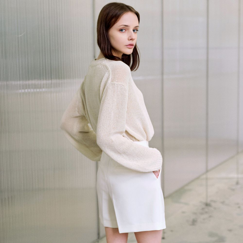 [ANNE] SHORT SLACKS [안느] 5부 슬랙스_아이보리 - 감도 깊은 취향 셀렉트샵 29CM