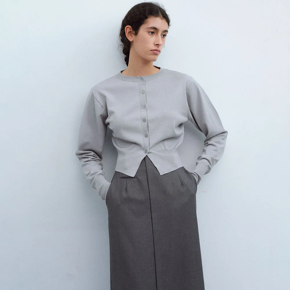 puff sleeve cardigan (sky grey) - 감도 깊은 취향 셀렉트샵 29CM