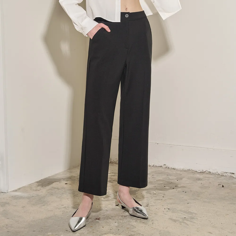 Hidden Banding Cropped Slacks (Black) - 감도 깊은 취향 셀렉트샵 29CM