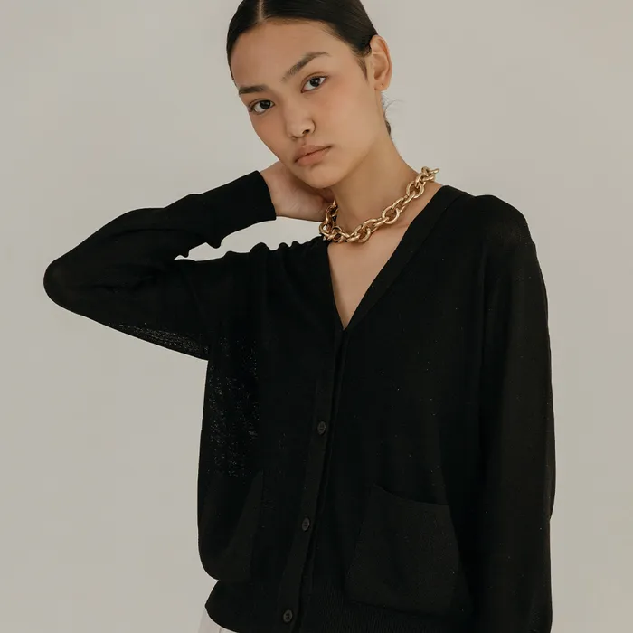 [재입고] SUMMER SPANGLE CARDIGAN - BLACK - 감도 깊은 취향 셀렉트샵 29CM