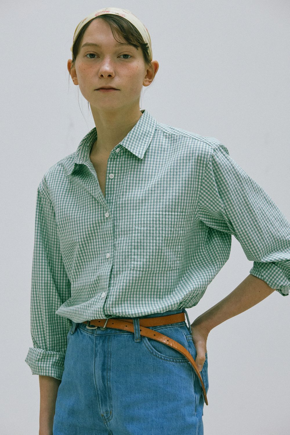 TE2-SH03 깅엄체크 셔츠-민트 - 감도 깊은 취향 셀렉트샵 29CM