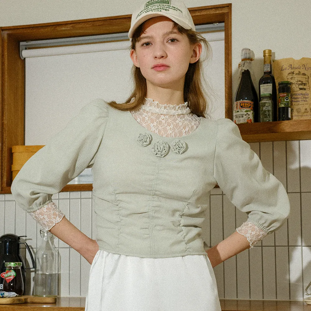 셔링 플라워 볼륨 블라우스 (2c) - 감도 깊은 취향 셀렉트샵 29CM