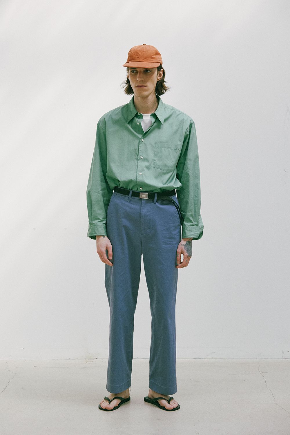 TE1-SH01 피마 트윌 셔츠-보틀그린 - 감도 깊은 취향 셀렉트샵 29CM