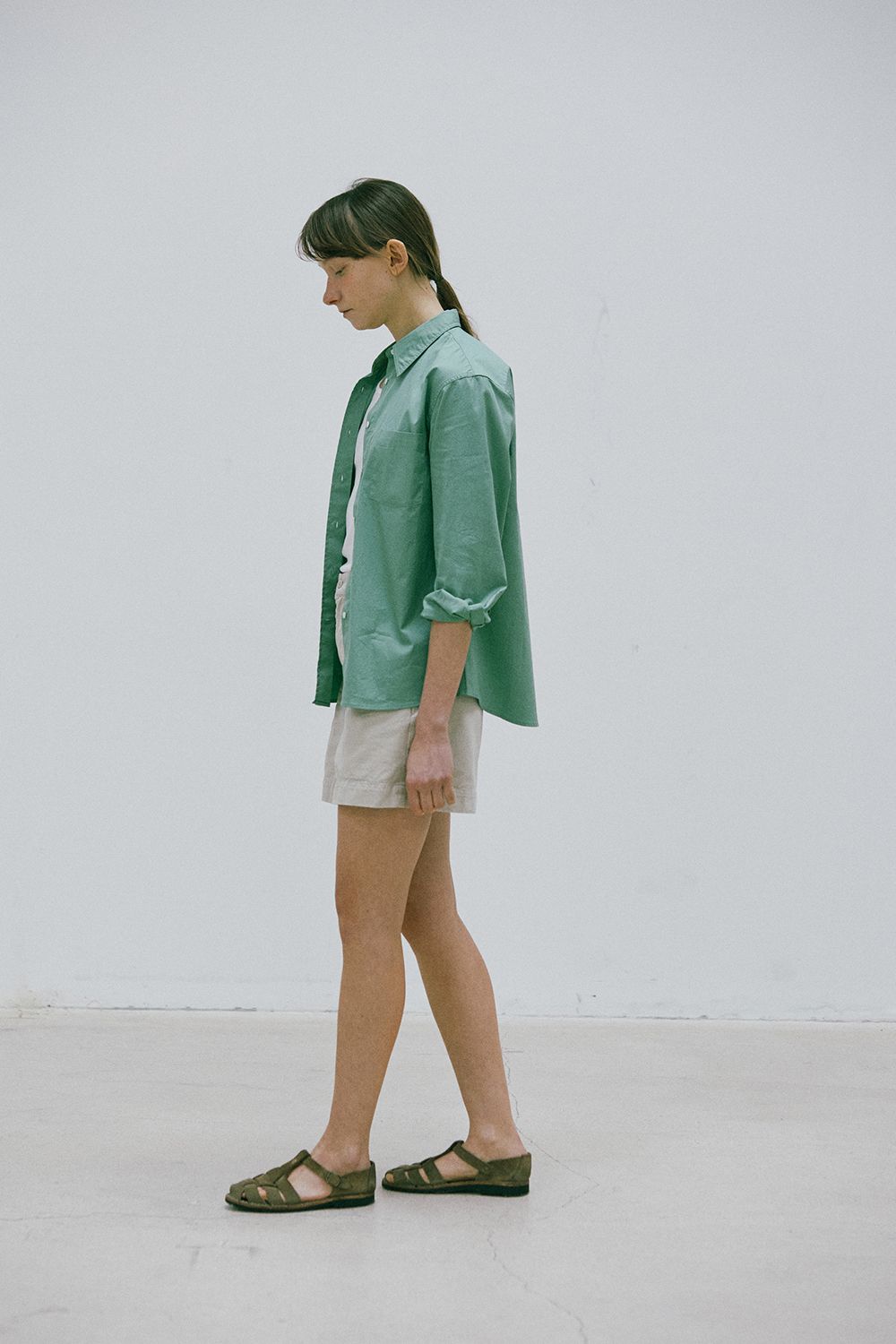 TE1-SH01 피마 트윌 셔츠-보틀그린 - 감도 깊은 취향 셀렉트샵 29CM