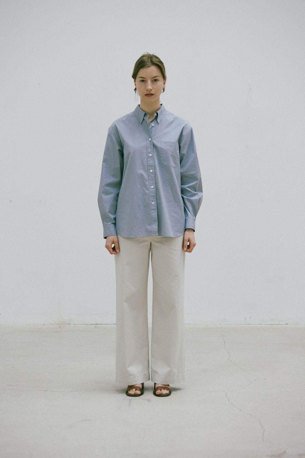 TF5-SH10 피마 스냅다운 셔츠 - 레인블루 - 감도 깊은 취향 셀렉트샵 29CM