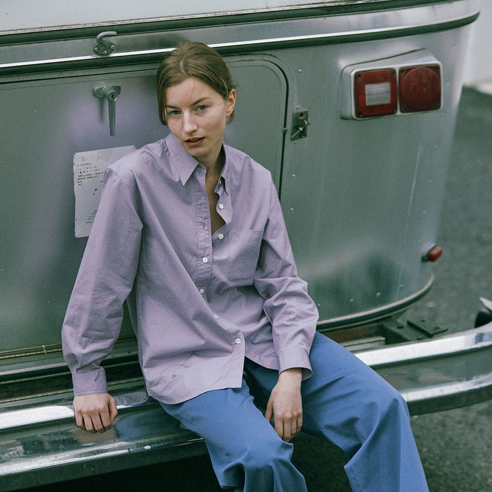 TE5-SH10 수피마 스냅다운 셔츠-애쉬퍼플 - 감도 깊은 취향 셀렉트샵 29CM