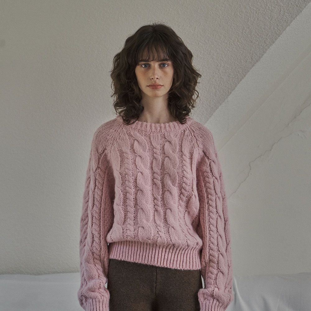 Robin cable knit_pink - 감도 깊은 취향 셀렉트샵 29CM
