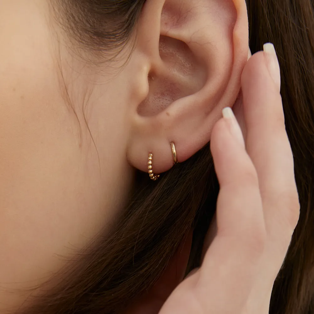 [29CM 단독] 14k 버블 볼 원터치 링 귀걸이 (14k골드) #LFE19 - 감도 깊은 취향 셀렉트샵 29CM