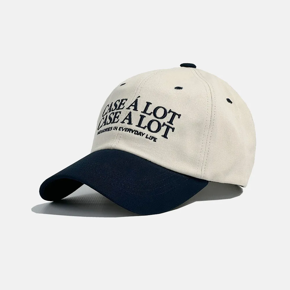 Slogon logo ball cap - beige navy - 감도 깊은 취향 셀렉트샵 29CM