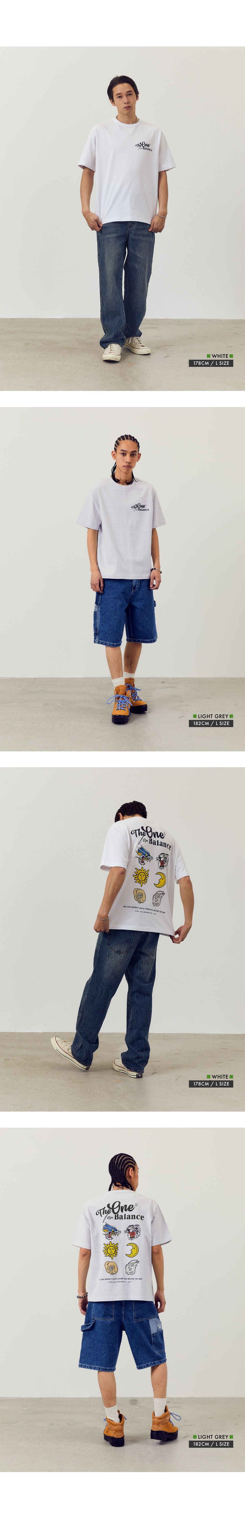 MUTUAL SIGN HALF SLEEVE TEE-LIGHT GREY - 감도 깊은 취향 셀렉트샵 29CM
