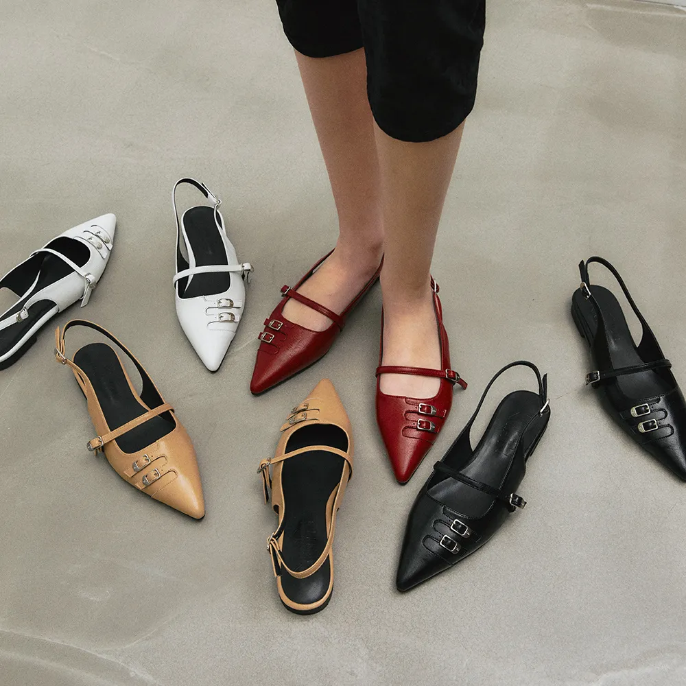 Cindy Low 신디 로우 슬링백 스틸레토 플랫슈즈 - 5colors - 감도 깊은 취향 셀렉트샵 29CM