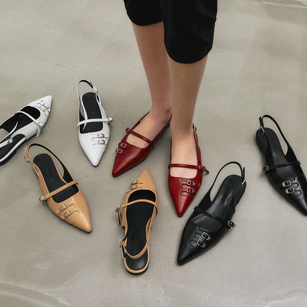 CINDY LOW 신디 로우 슬링백 스틸레토 플랫슈즈 - 4colors - 감도 깊은 취향 셀렉트샵 29CM