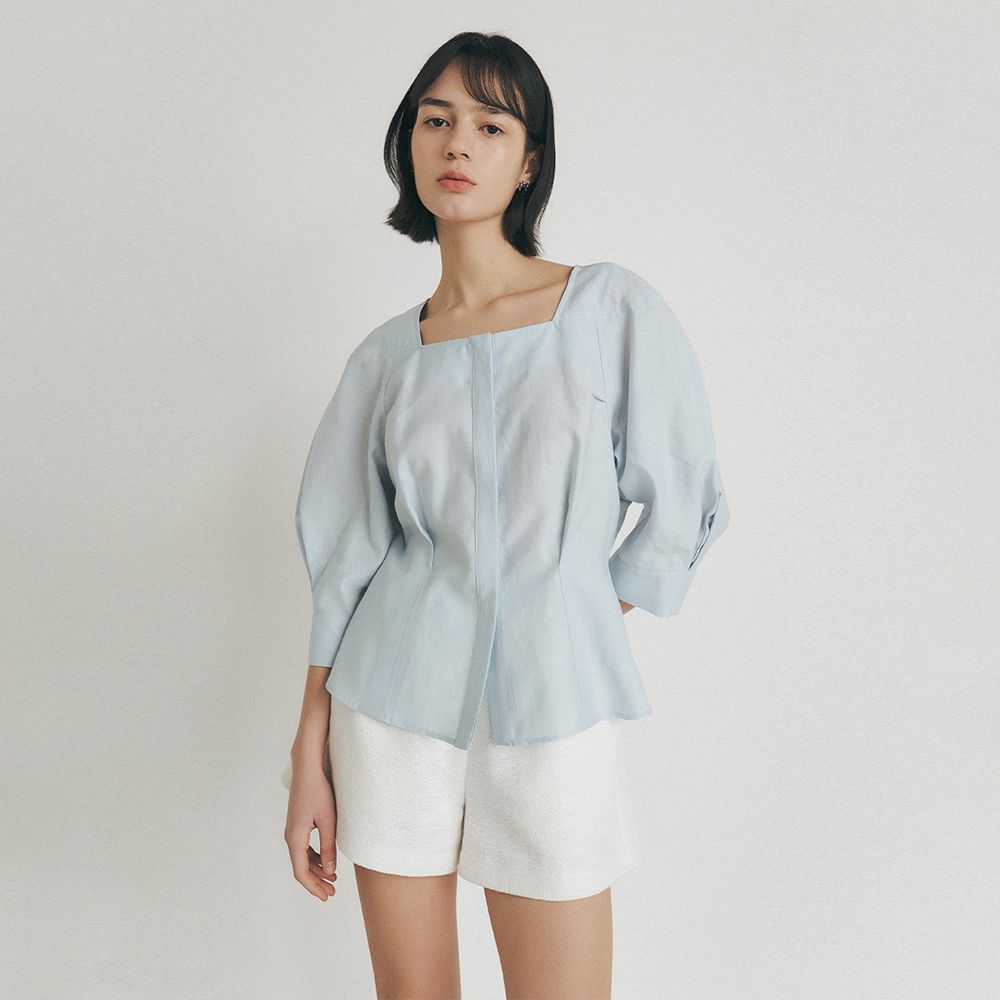 [24SS재입고] JULES Volume Sleeve Hourglass Fit Blouse_Sky Blue - 감도 깊은 취향 셀렉트샵 29CM