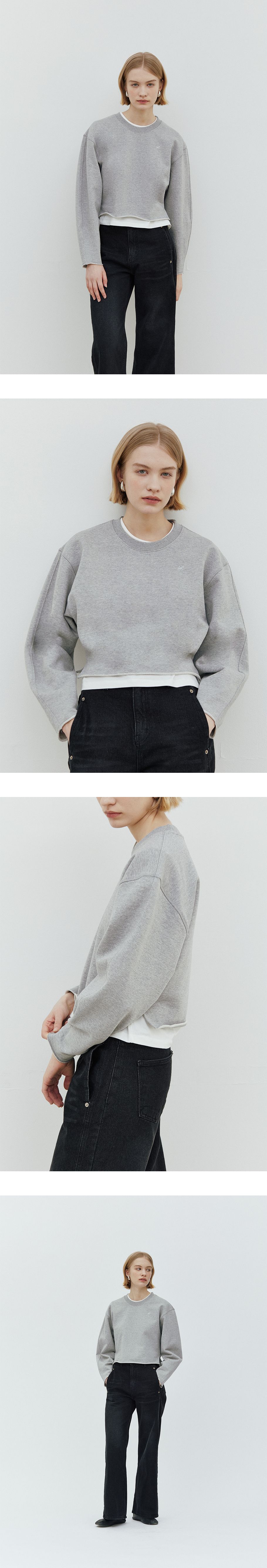 Cut off Crop sweatshirt_Grey - 감도 깊은 취향 셀렉트샵 29CM