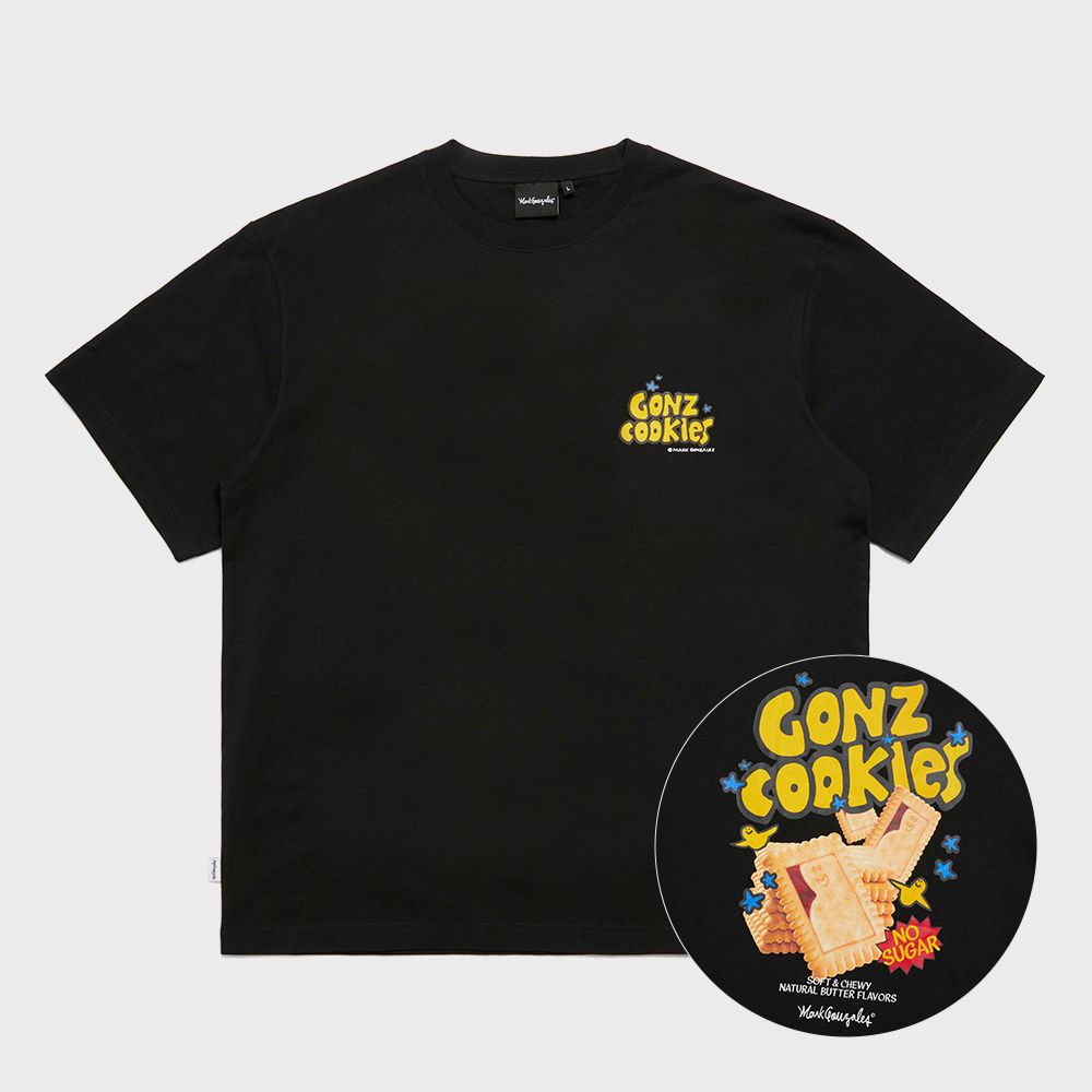 GONZ COOKIES GRAPHIC T-SHIRT - BLACK - 감도 깊은 취향 셀렉트샵 29CM