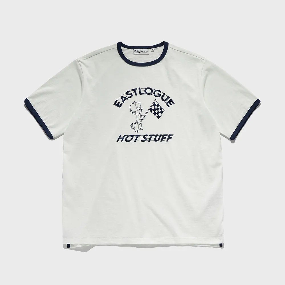 FLOCKING RINGER T-SHIRT / WHITE - 감도 깊은 취향 셀렉트샵 29CM