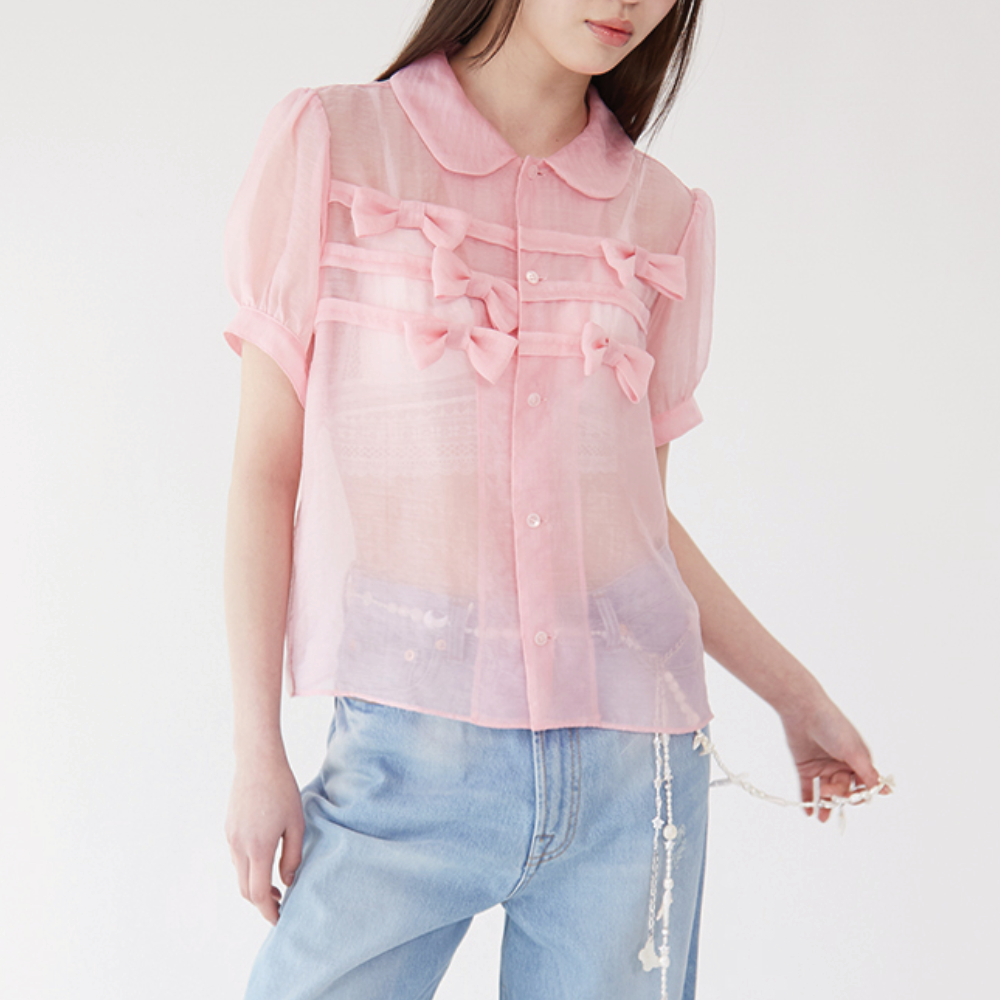 Annabelle ribbon blouse (Pink) - 감도 깊은 취향 셀렉트샵 29CM