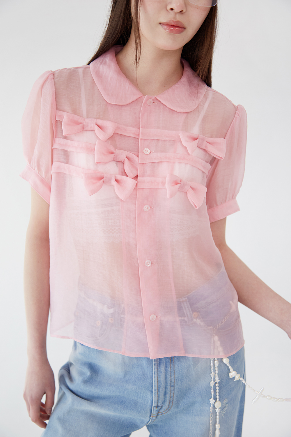 Annabelle ribbon blouse (Pink) - 감도 깊은 취향 셀렉트샵 29CM