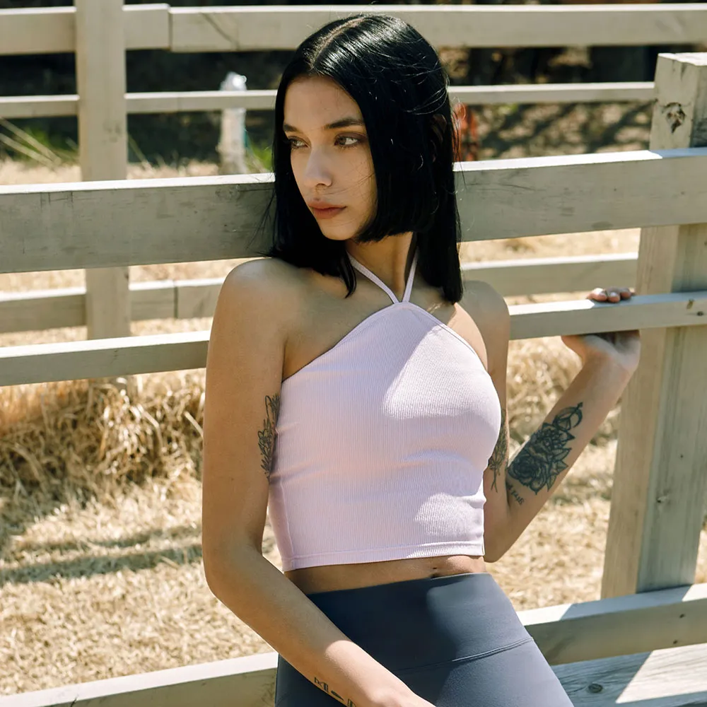 라나 홀터 크롭탑 DEVI-TS0046-베이비핑크 - 감도 깊은 취향 셀렉트샵 29CM