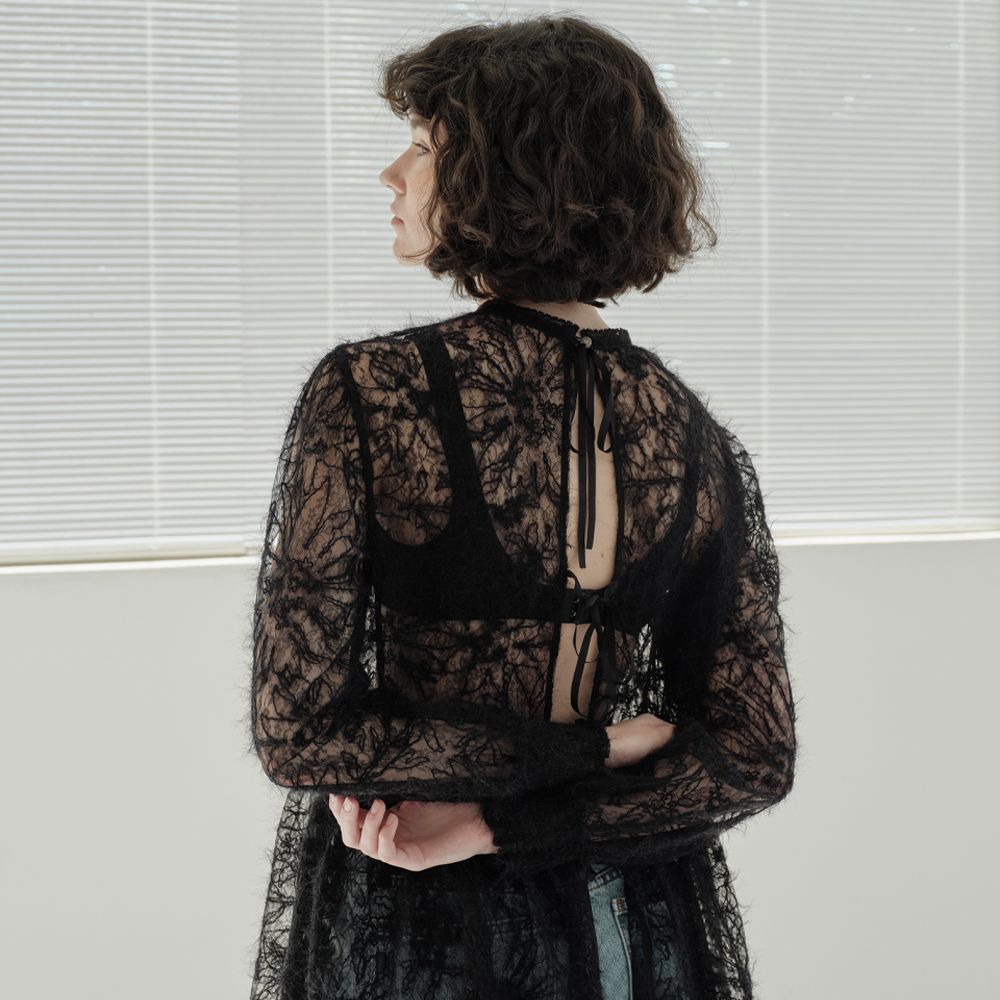 LACE LAYERED OPS_BLACK - 감도 깊은 취향 셀렉트샵 29CM