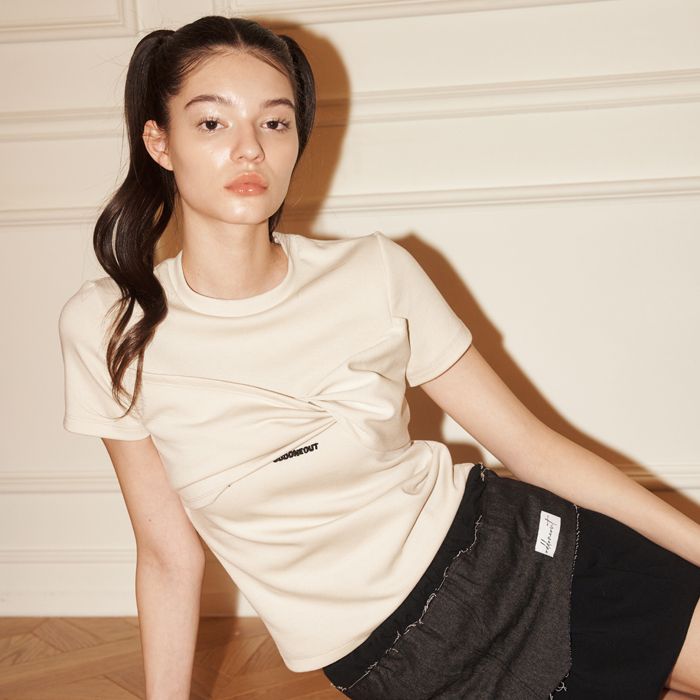 TWIST DRAPE STRING TOP BEGIE - 감도 깊은 취향 셀렉트샵 29CM