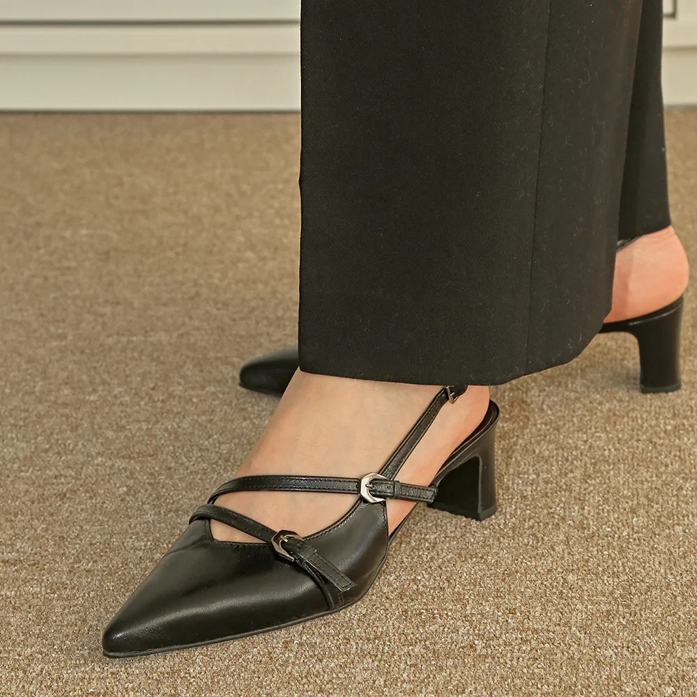 [단독] Erit Strap Slingback Heel 5cm - 감도 깊은 취향 셀렉트샵 29CM