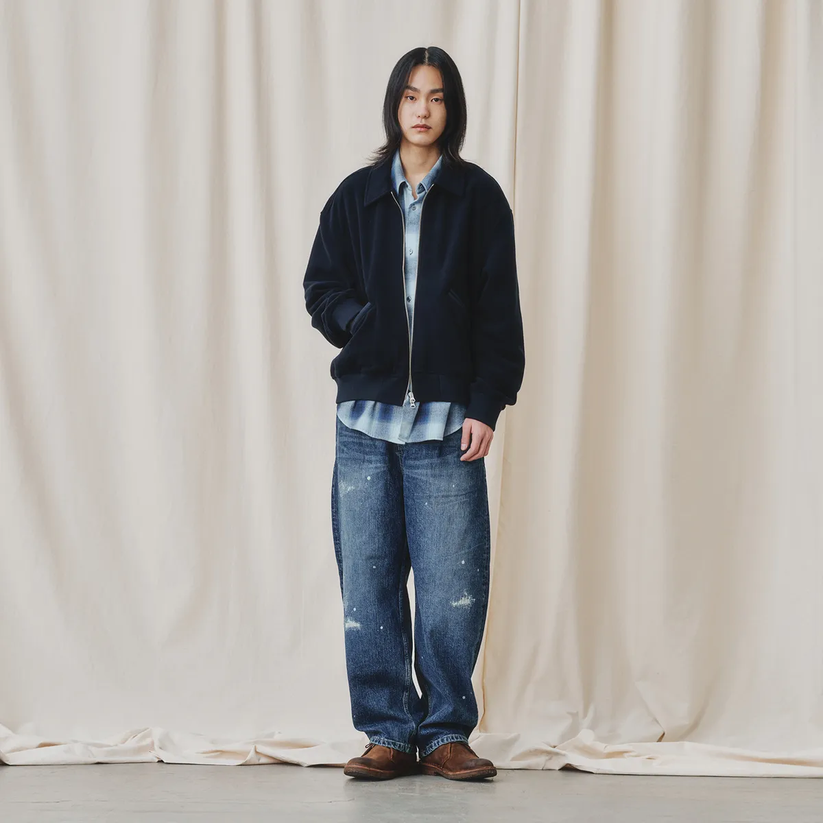 70s Vintage Racing Fleece Jacket_ Dark Navy - 감도 깊은 취향 셀렉트샵 29CM