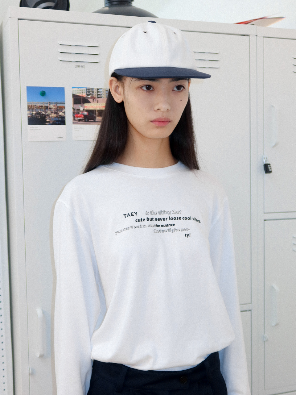 eyelet cap (white,navy) - 감도 깊은 취향 셀렉트샵 29CM