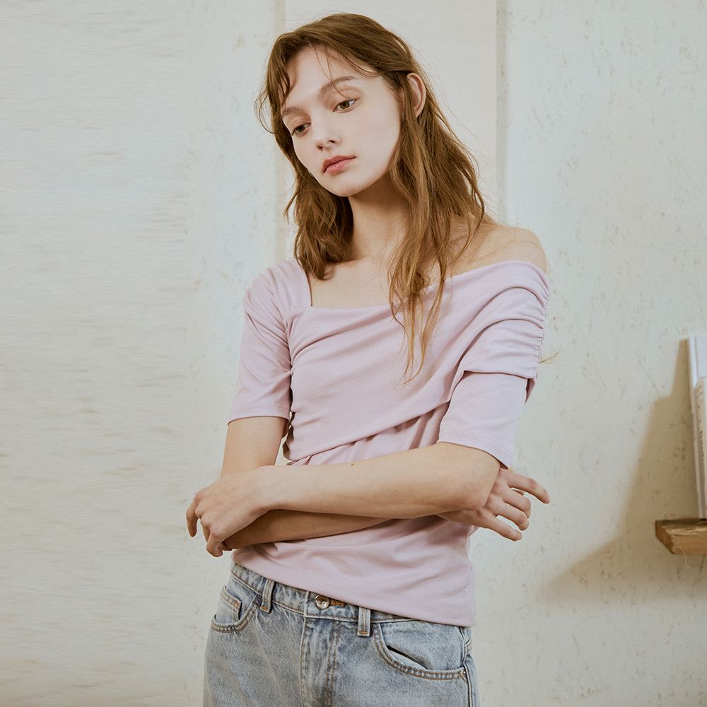 Unbalanced drape shirring top (4color) - 감도 깊은 취향 셀렉트샵 29CM