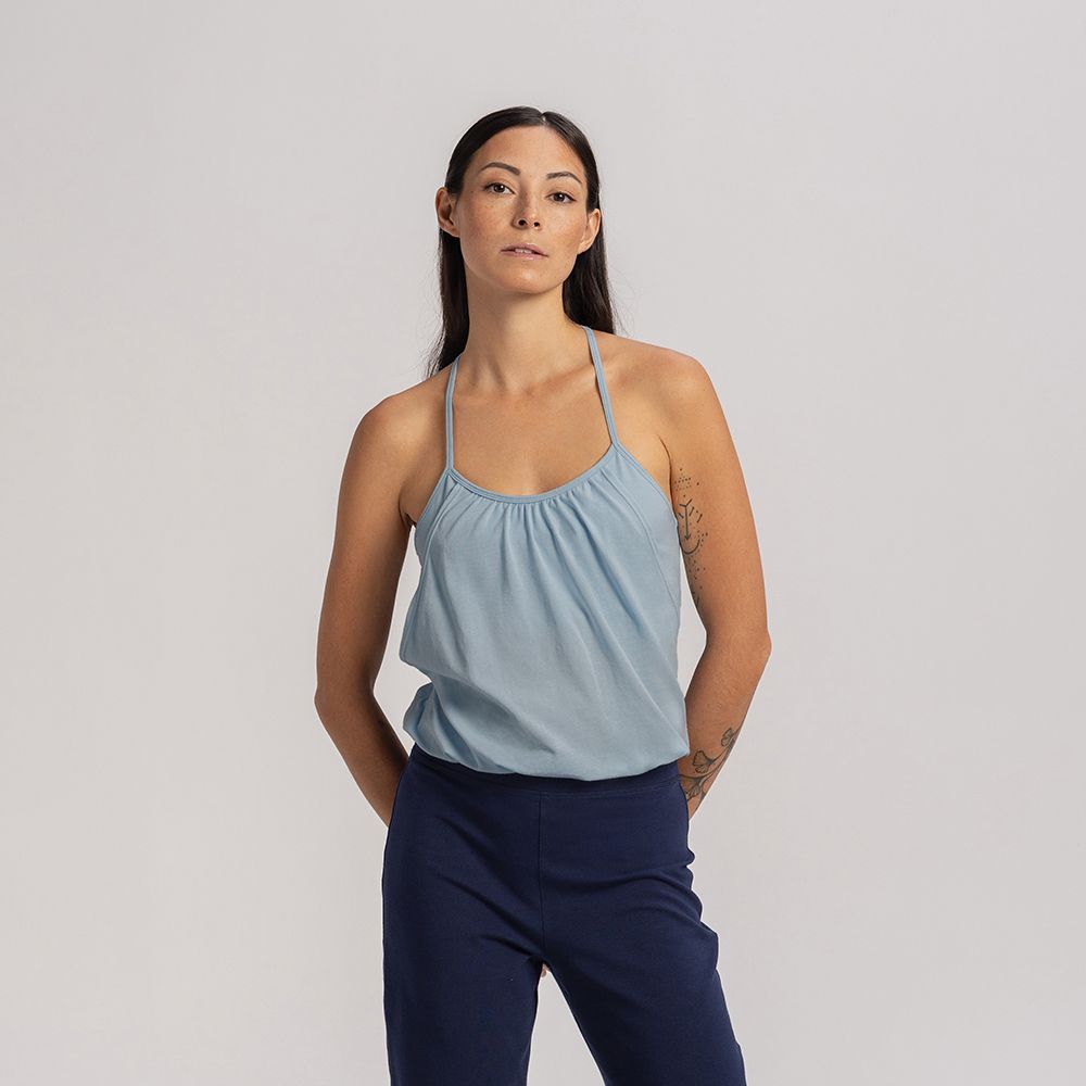 Layered halter tank top_Celestial Blue - 감도 깊은 취향 셀렉트샵 29CM