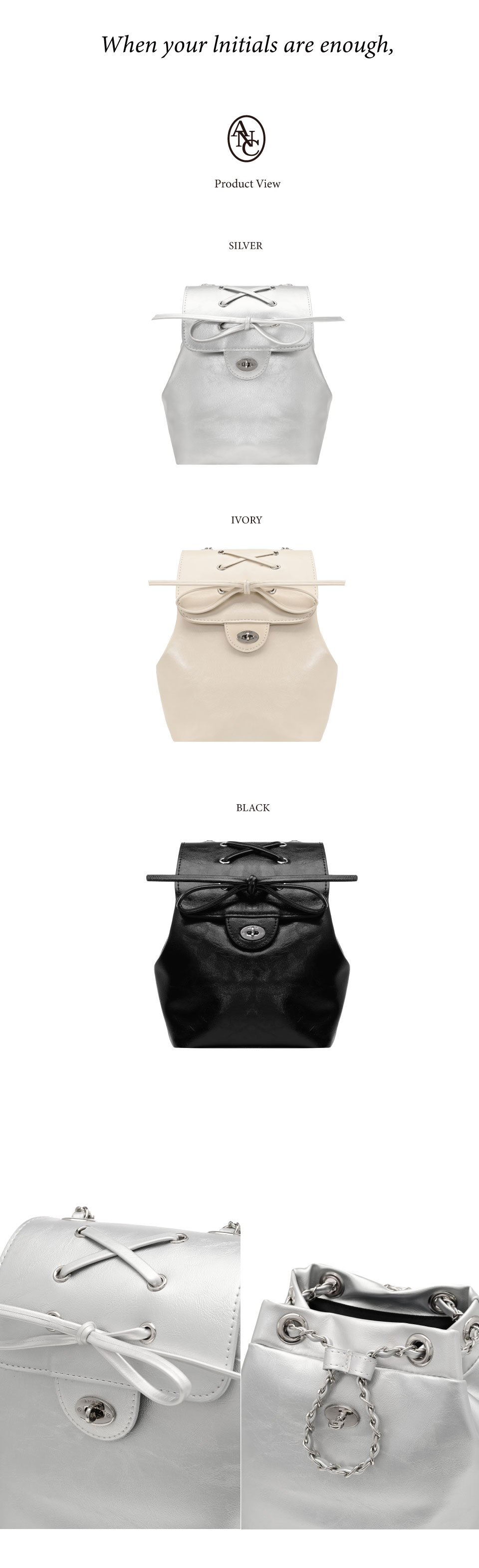 ANC RIBBON CLASSIC BACKPACK_3COLOR - 감도 깊은 취향 셀렉트샵 29CM