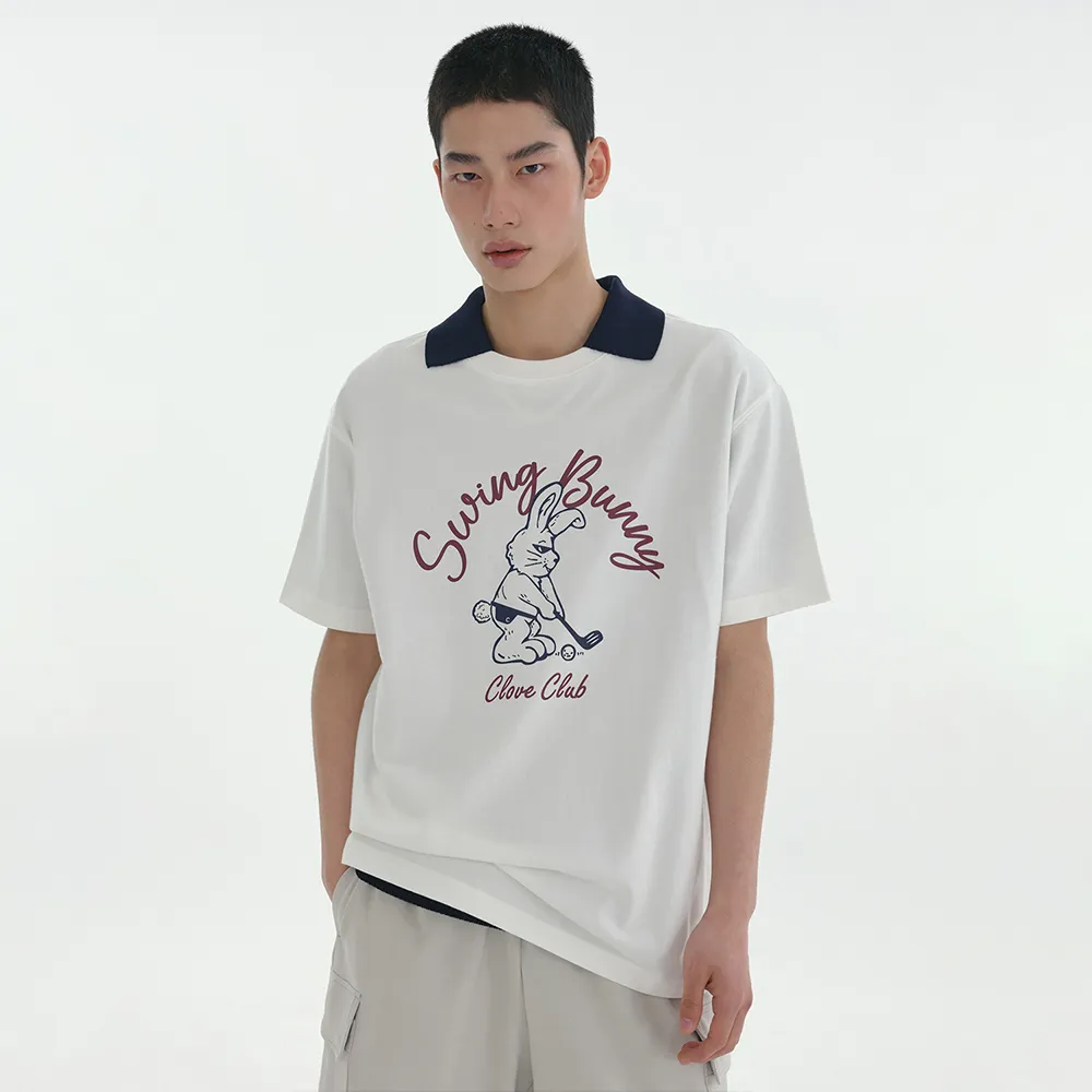 [24SS clove] Swing Bunny T-Shirt (White) - 감도 깊은 취향 셀렉트샵 29CM