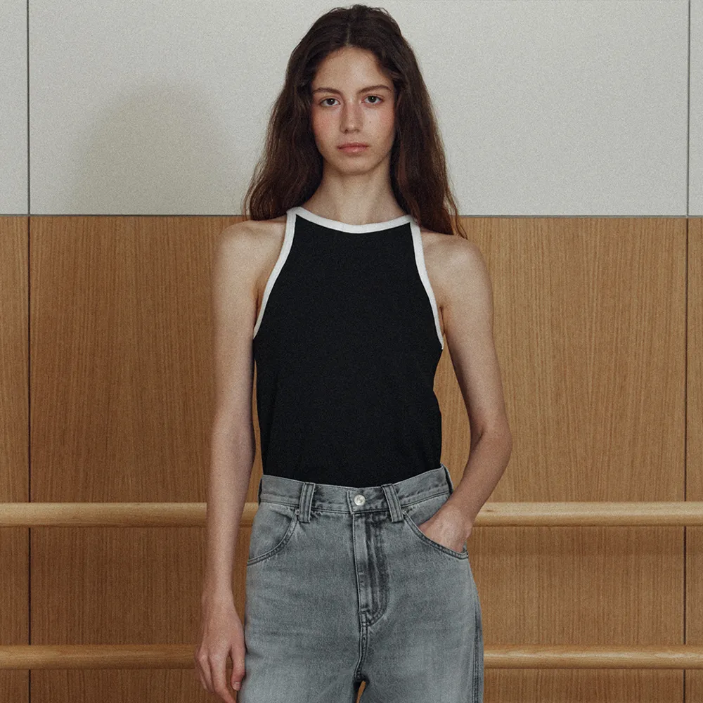 contrast ribbed sleeveless (black) - 감도 깊은 취향 셀렉트샵 29CM