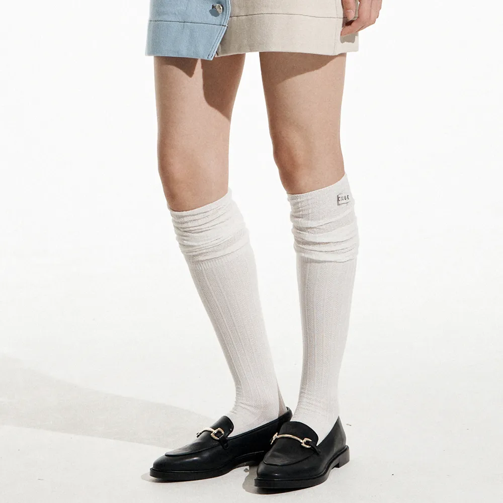 KNIT OVER KNEE SOCKS WHITE - 감도 깊은 취향 셀렉트샵 29CM