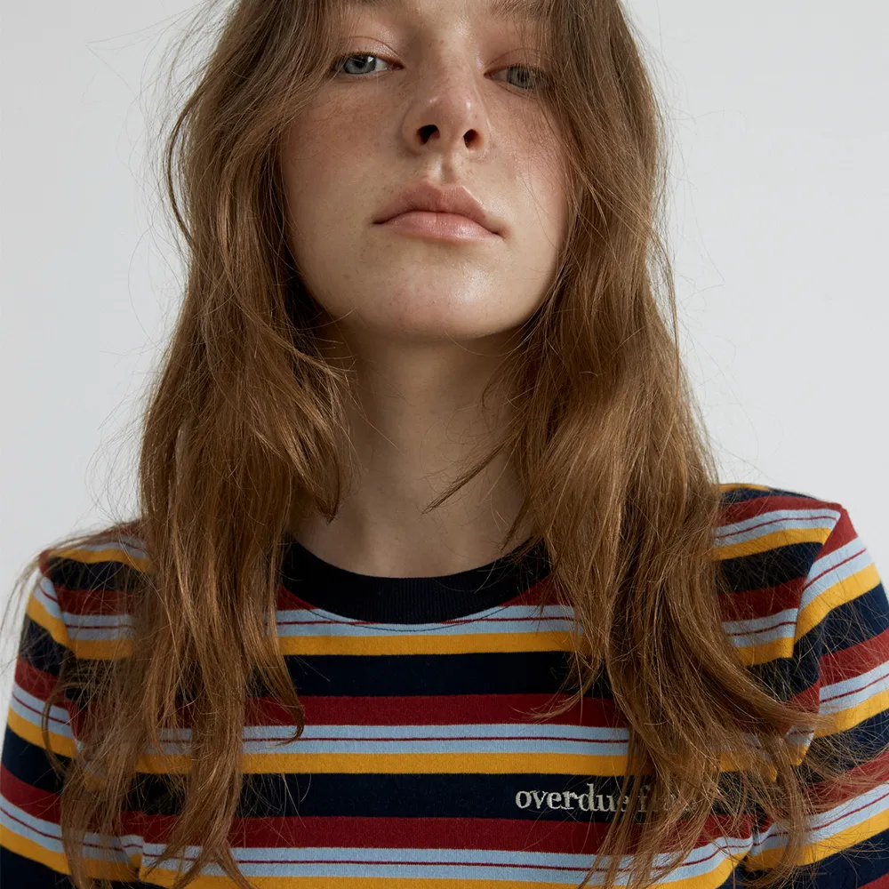 STRIPE CROP T-SHIRT_NAVY - 감도 깊은 취향 셀렉트샵 29CM