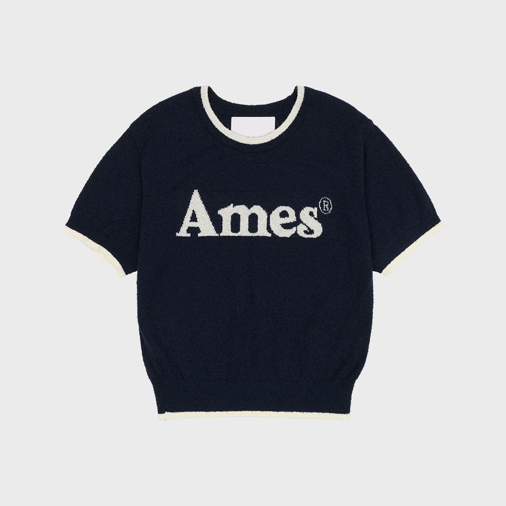 BASIC LOGO KNIT NAVY (AM2EMUK601A) - 감도 깊은 취향 셀렉트샵 29CM