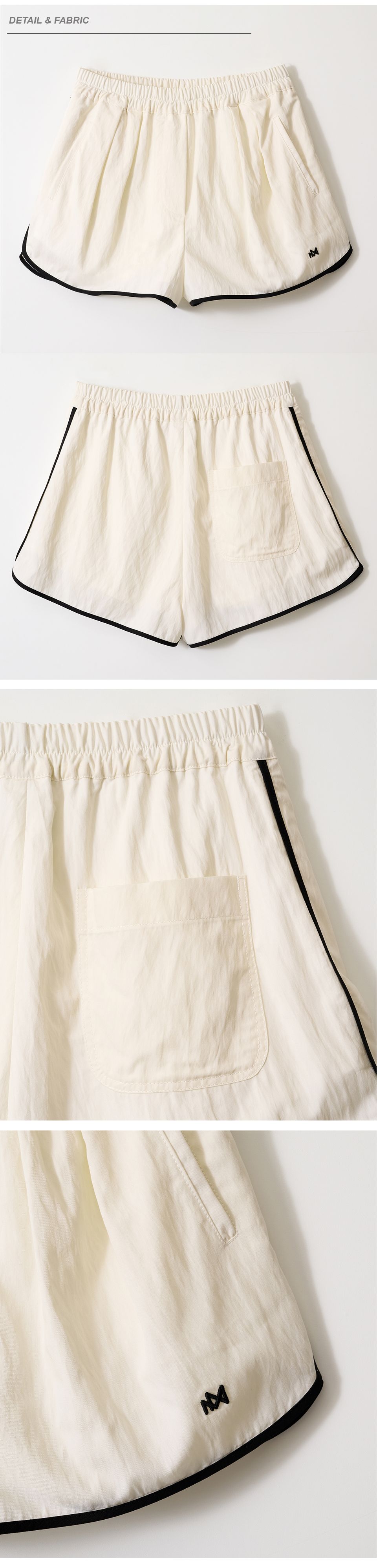 [24SS재입고] MIKA contrast binding track shorts_IVORY - 감도 깊은 취향 셀렉트샵 29CM