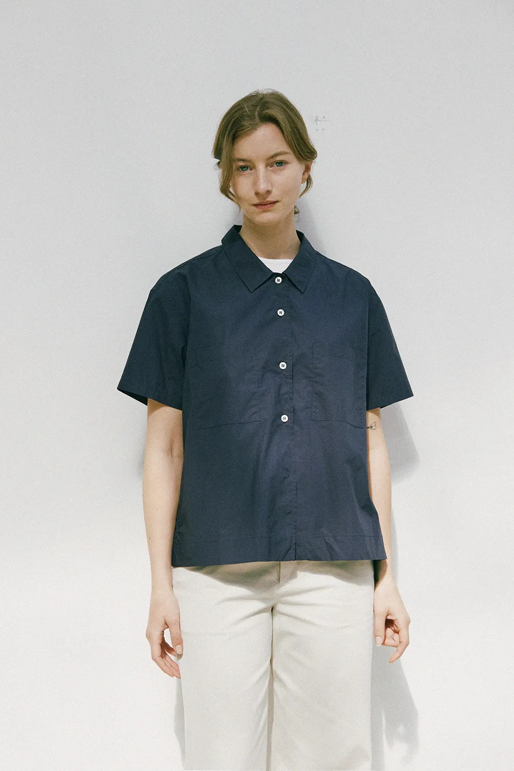 TF2-SH01 트윈포켓 반팔셔츠 - 네이비 - 감도 깊은 취향 셀렉트샵 29CM