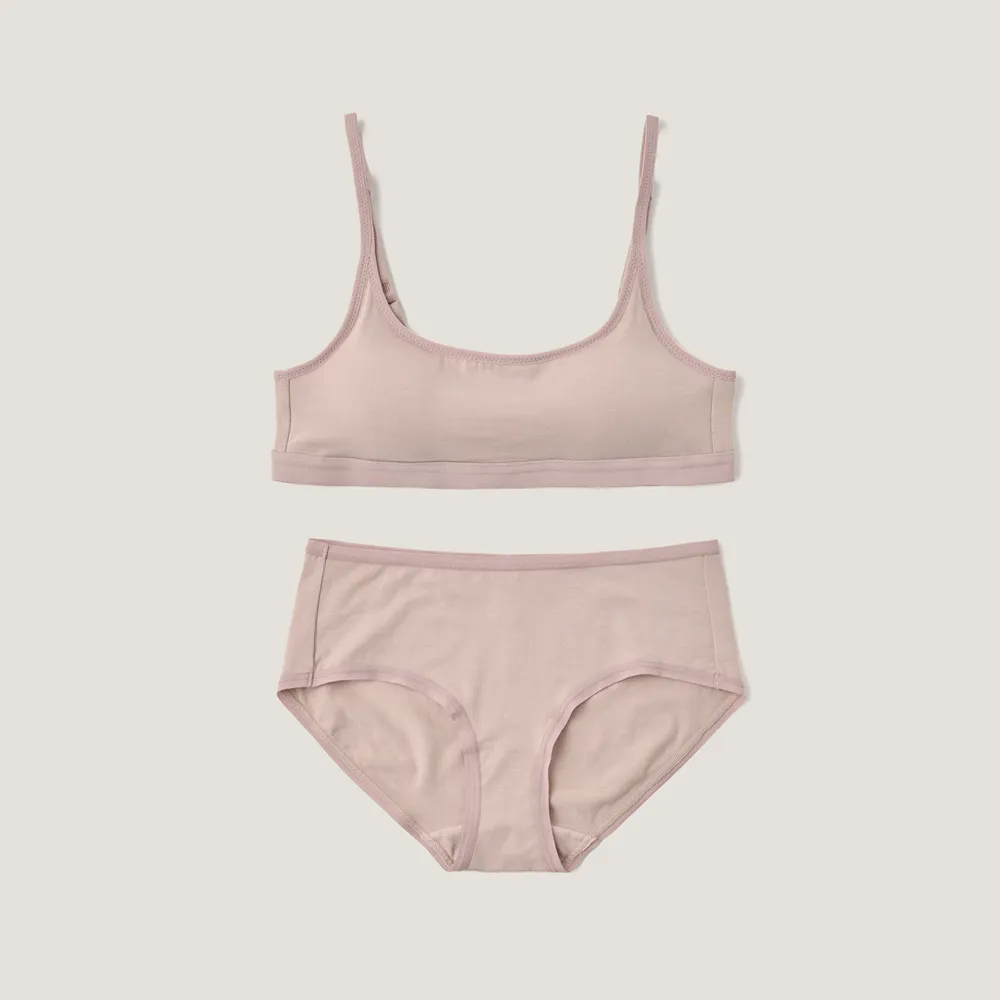 (set) Square soft bamboo bra & panties in Mauve_스퀘어 소프트 뱀부 브라&팬티 모브 - 감도 깊은 취향 셀렉트샵 29CM