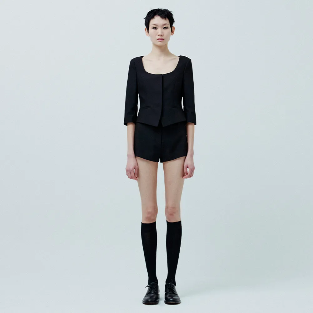 LOW-CUT SHORT JACKET (BLACK) - 감도 깊은 취향 셀렉트샵 29CM