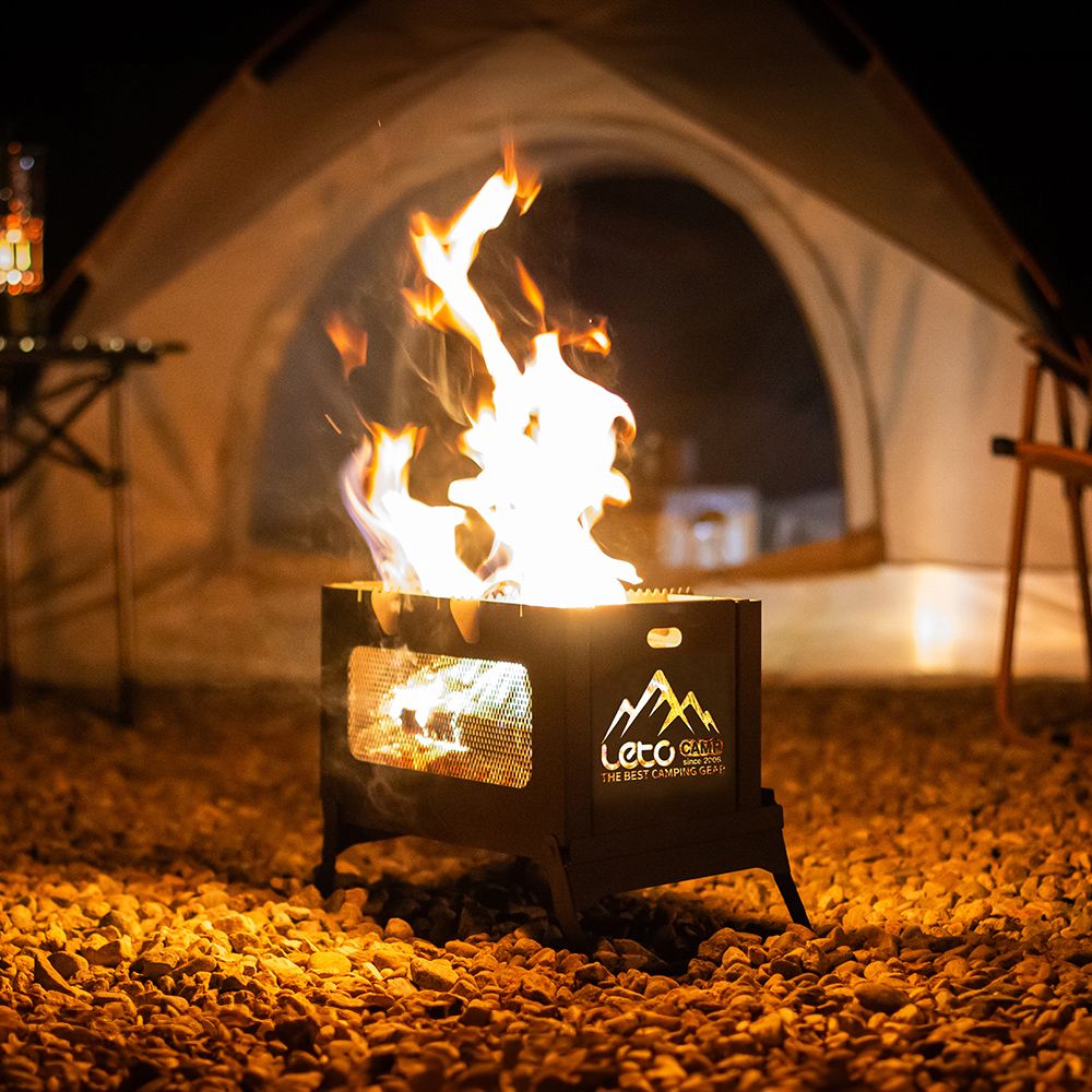 레토 감성 불멍 캠핑 화로대 접이식 스퀘어 바베큐그릴 화롯대 LCP-FS04 - 감도 깊은 취향 셀렉트샵 29CM