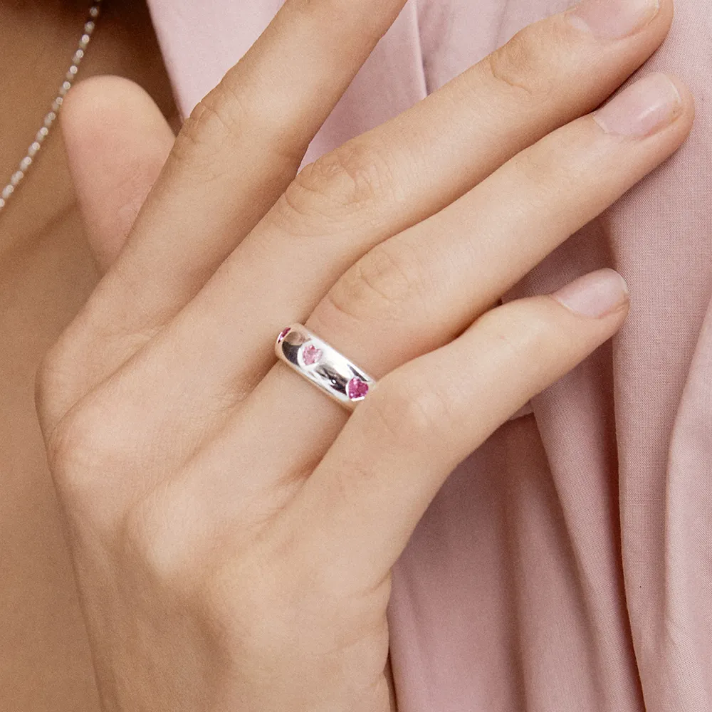 (SILVER925) Heart Dot Cubic Ring CR1820 - 감도 깊은 취향 셀렉트샵 29CM