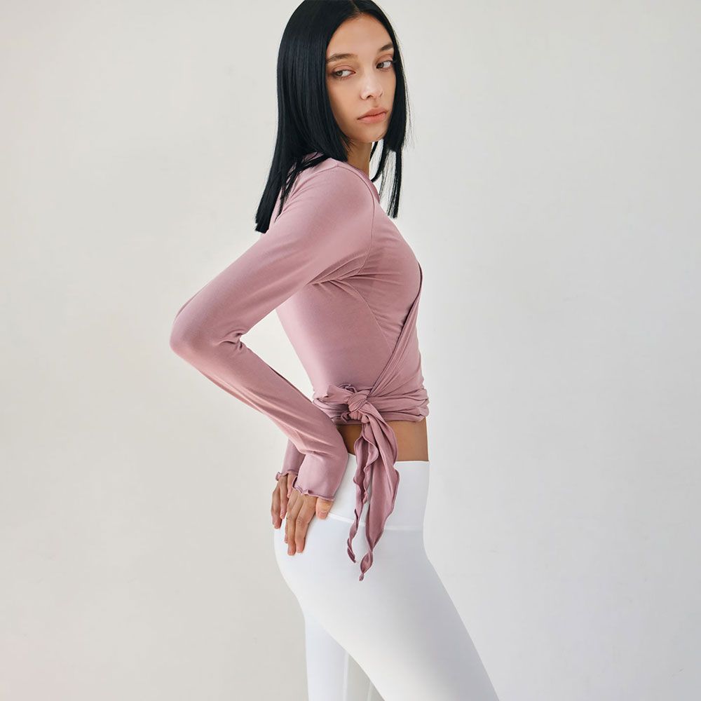 여성 요가복 DEVI-O0017-스모크로즈 필라테스 트리플 트위스트 롱 가디건 - 감도 깊은 취향 셀렉트샵 29CM