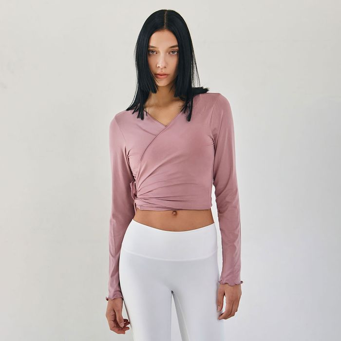 여성 요가복 DEVI-O0017-스모크로즈 필라테스 트리플 트위스트 롱 가디건 - 감도 깊은 취향 셀렉트샵 29CM