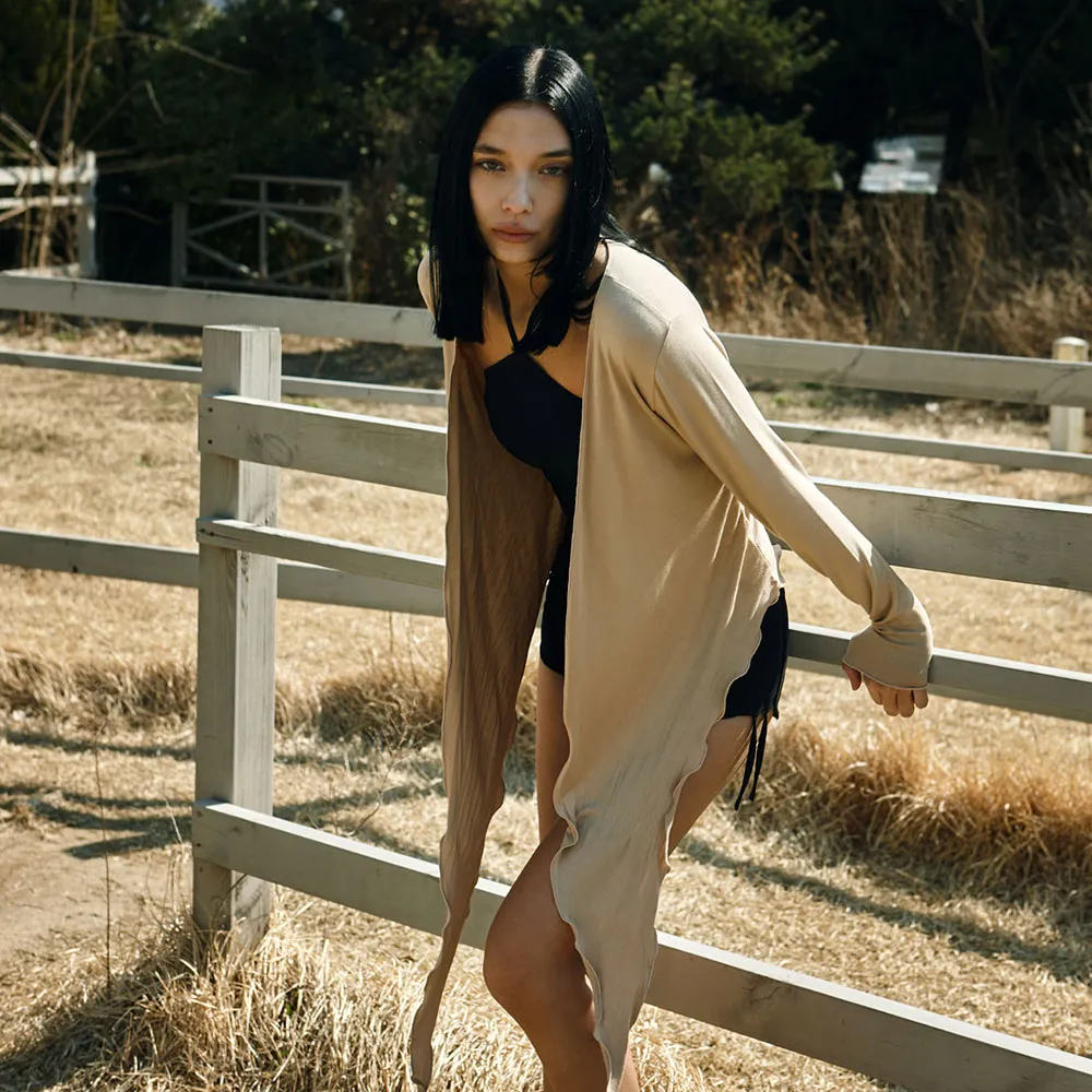 트리플 트위스트 롱 가디건 DEVI-O0017-베이지 - 감도 깊은 취향 셀렉트샵 29CM